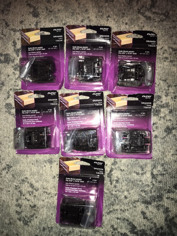 PRIME LINE R 7321 BROWN PLASTIC DRAWER TRACK I GUIDE Big Lot 2 Set In ...
