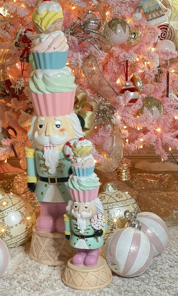 18’’ Cupcake Pastel Pink Mint Candy Nutcracker NEW | eBay
