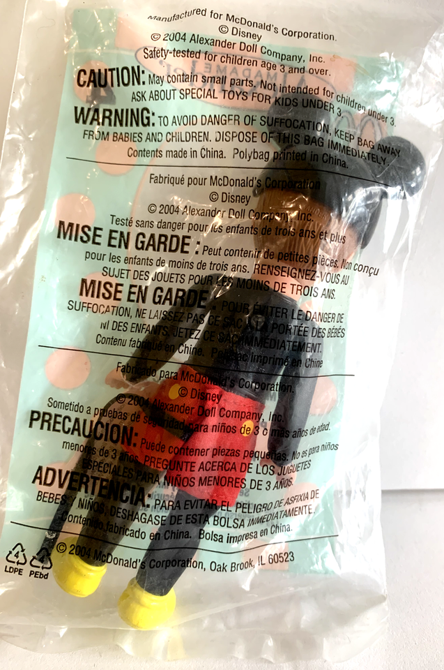 McDonald's Happy Meal 2004 Madame Alexander Mickey Mouse Boy Doll Toy ...