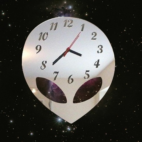 Alien Face Shaped Silent Tick Acrylic Clocks - Many Colours, Bespoke ...