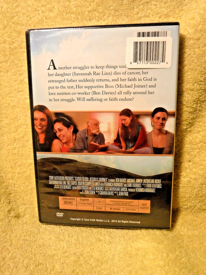 NEW/SEALED DVD! CLOSER TO GOD JESSICA'S STORY, DOVE APPROVED, WS, 90 ...