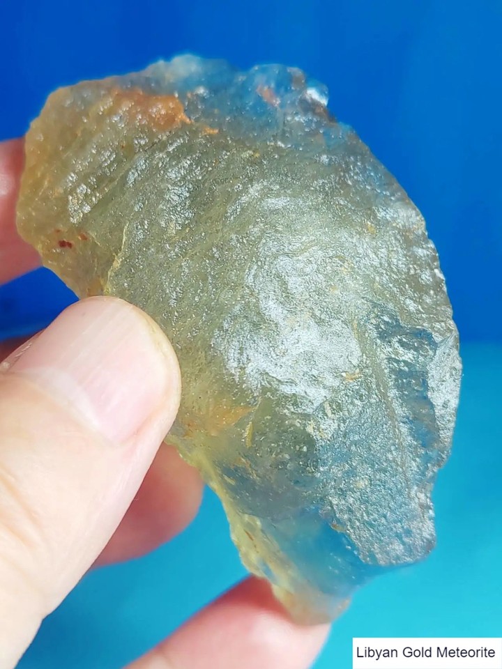 Libyan Desert Glass Meteorite Tektite Impact Stone 75.5gm 377ct Dimples ...