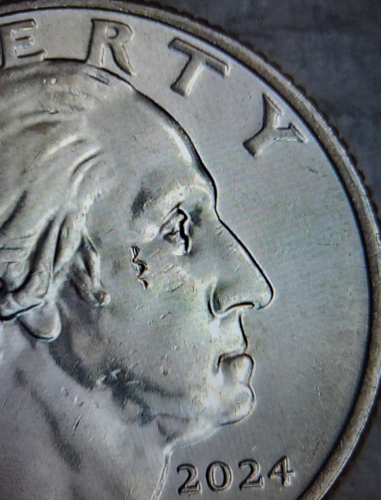 2024 D Patsy Takemoto Mink Quarter - Die Gouge "Scar" on Washingtons ...