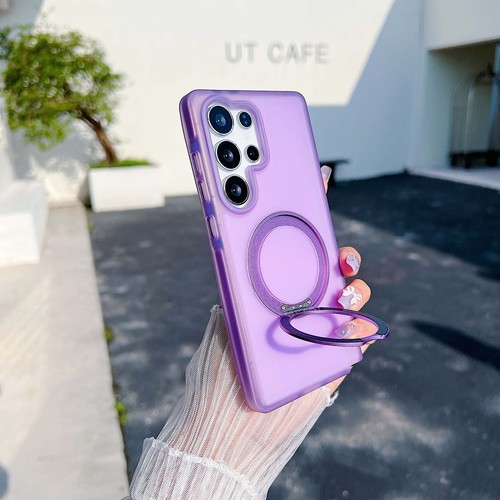 For Samsung Galaxy S25 Edge S24 Ultra Matte Magnetic Ring Kickstand ...