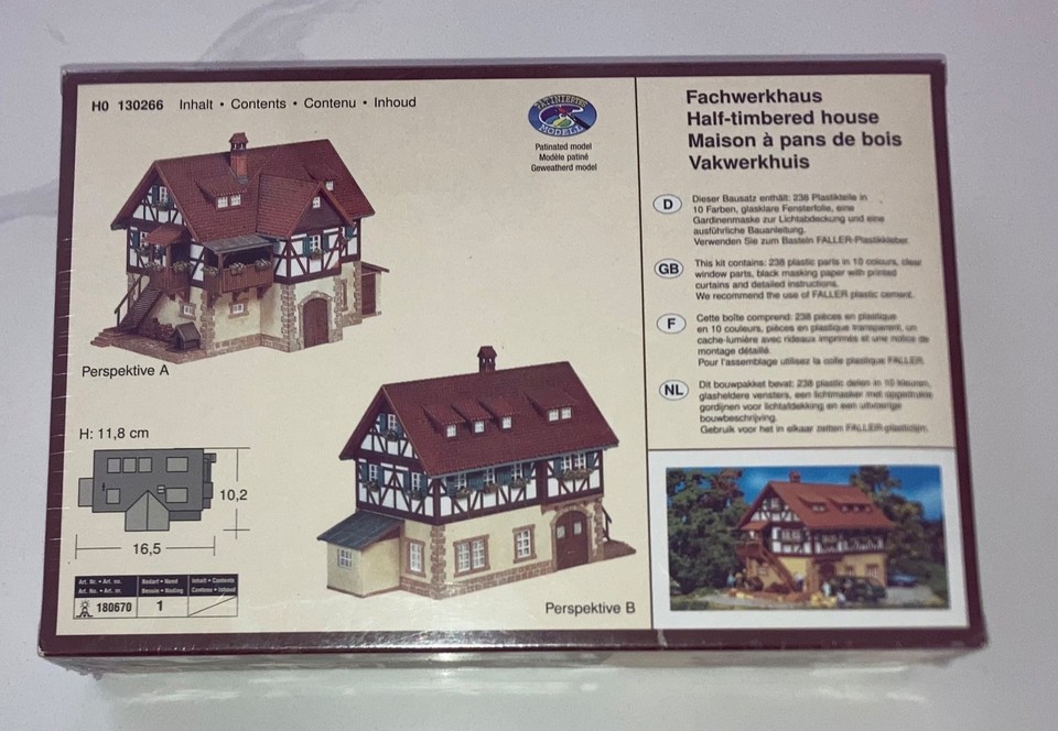 FALLER 130266 HO 1:87 Scale KIT Half Timbered House -Platinum Model - NEW | eBay