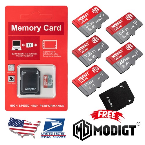 1-10PAck 32GB 64GB 128GB 256GB 512GB Ultra Micro SD Class 10 TF Memory ...