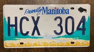 Manitoba License Plate MB Canada Canadian Vintage Expired Province HCX ...