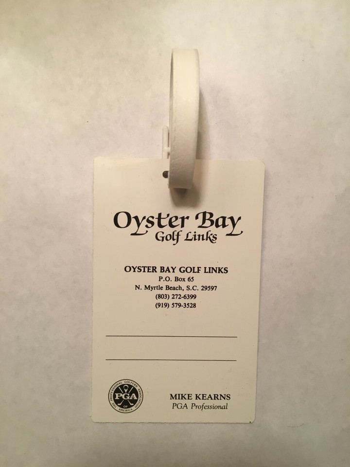 Rare Oyster Bay Golf Links Golf Bag Tag - North Myrtle Beach, SC - A ...