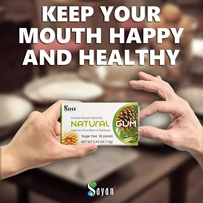 Sugar Free Chewing Gum All Natural Larch or Pine Tree Resin Flavor with ...
