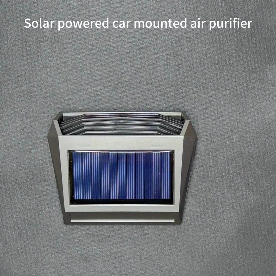 USB/Solar Powered Car Air Purifier Ozone & Negative Ion Odor Eliminator ...
