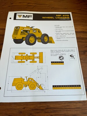 Massey Ferguson 470 Wheel Loader Brochure AMIL22 | eBay