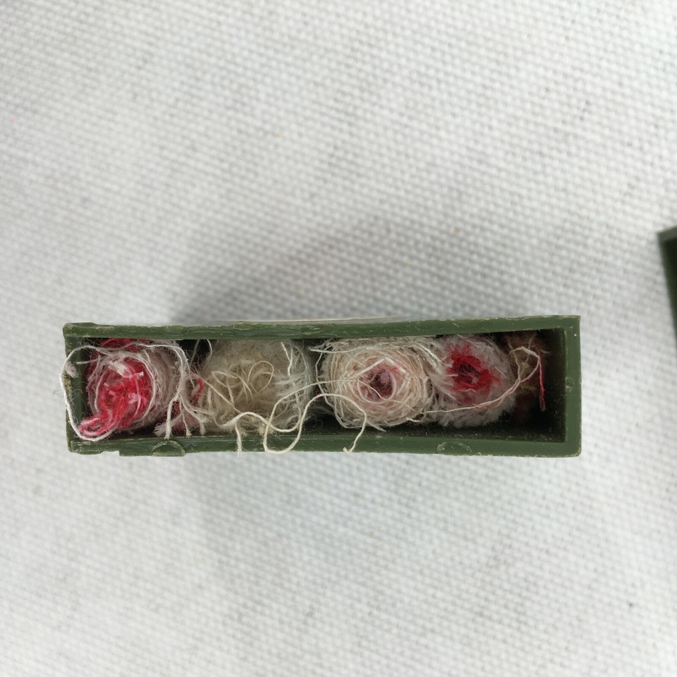 Vintage GI Joe First Aid Pack Container Box with Lid & Bandages / Blood ...