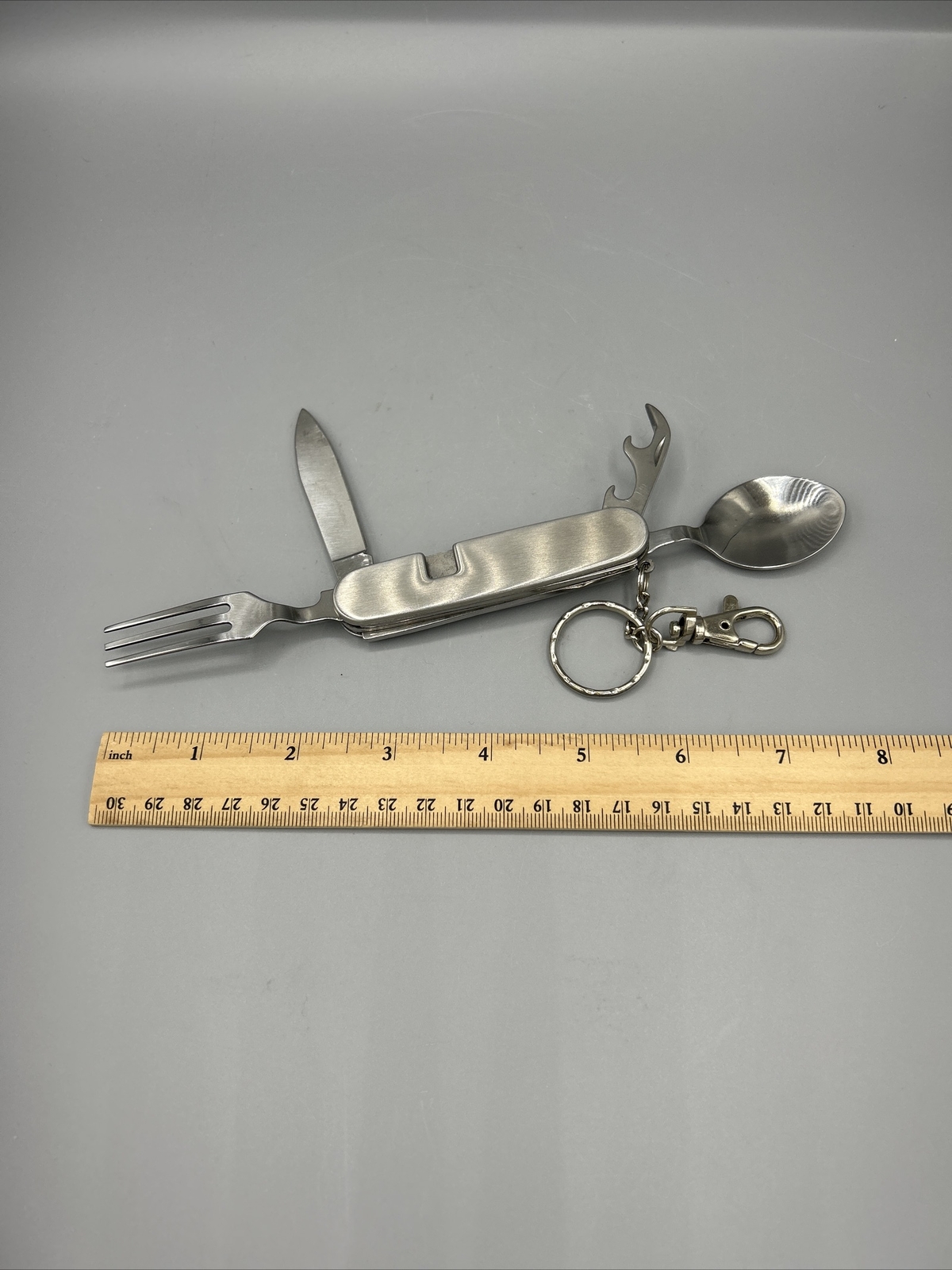 Camping Eating Utensil Set Folding Emergency Cutlery Knife Fork Spoon ...