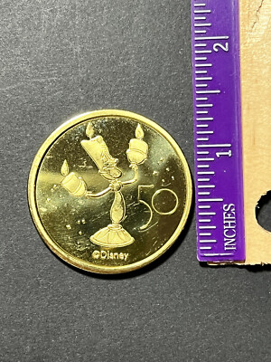 FLAWED: Walt Disney World 50th Anniversary Coin - Lumiere | eBay