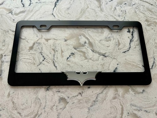3D Batman Logo Black Powder Coated Stainless Steel License Plate Frame ...