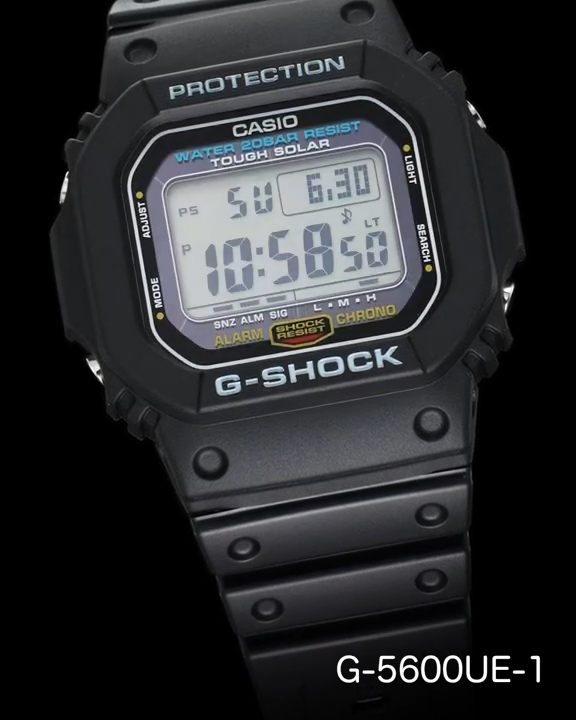 CASIO G-SHOCK G-5600UE-1JF Digital Quartz Black Solar Men's Watch New ...