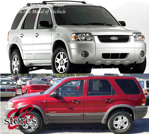 5pc JDM Outside Mount Visor Rain Top Deflector Type 2 Ford Escape 01-07 ...