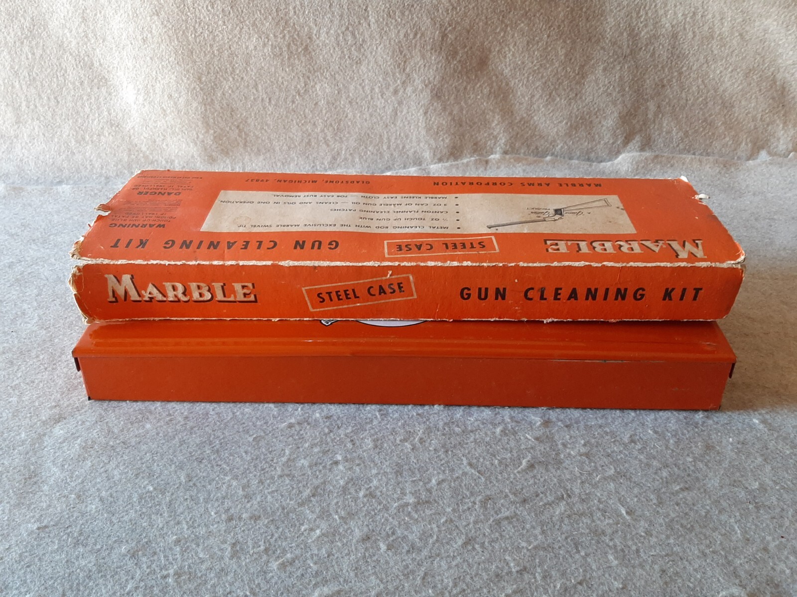 Vintage MARBLES Rifle Shotgun Gun Cleaning Kit in Steel Case Hunting ...