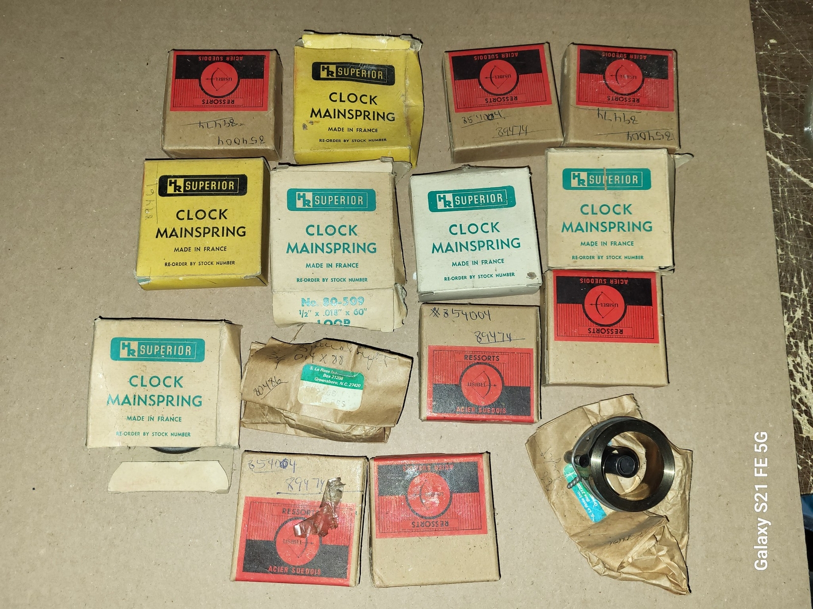 Lot of 15 NOS Vintage Clock Mainsprings Repair Restoration | eBay