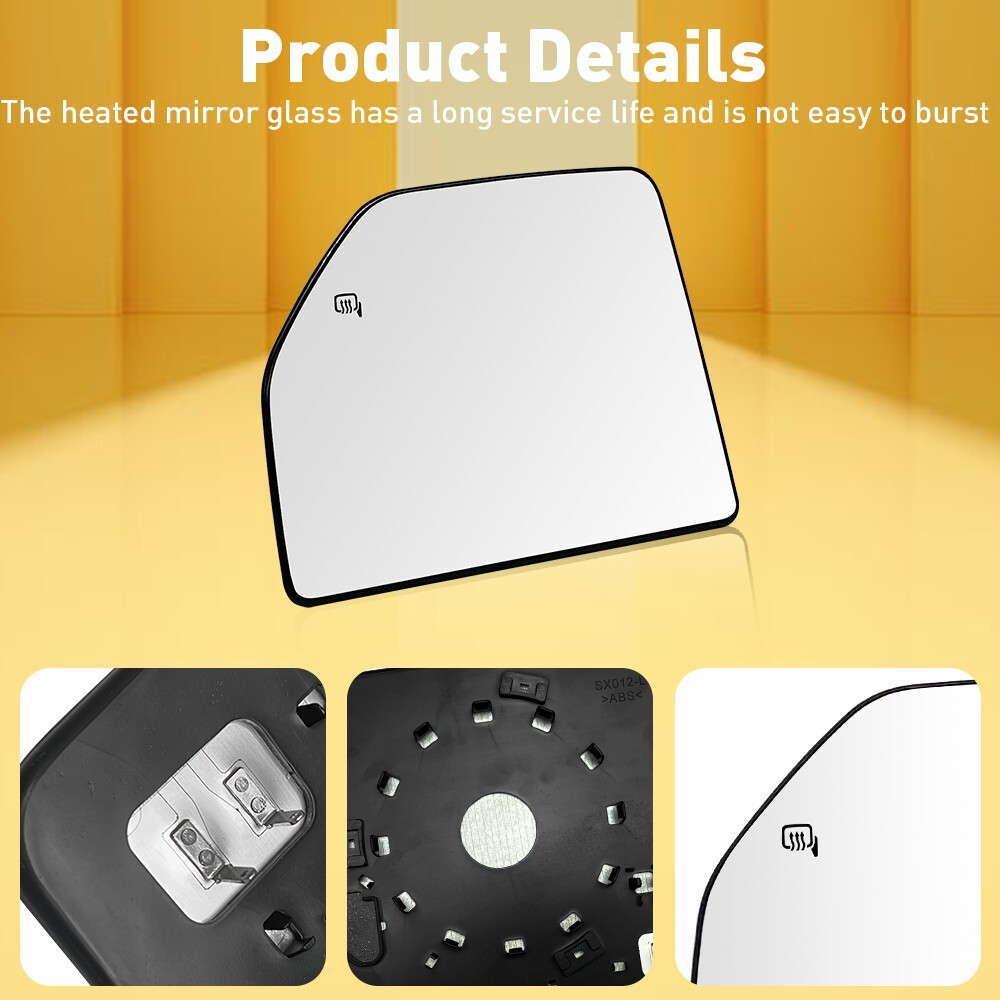 Upper+Lower Mirror Glass For Ford F-250 F-350 F450 Super Duty Driver ...