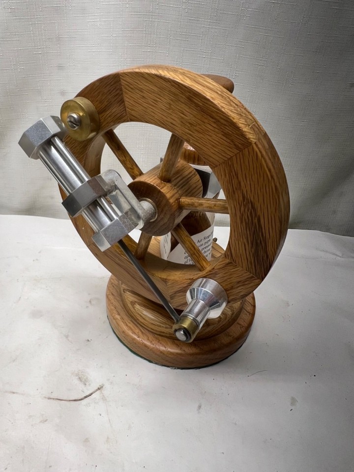 ~KOOL~ WOODEN COMPRESSED AIR STEAM ENGINE SINGLE PISTON TOY (NR) | eBay