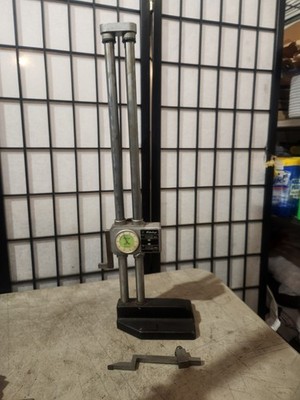 MITUTOYO 0 - 18" DUAL BEAM DIAL HEIGHT GAGE No. 192-112 ANALOG HEIGHT ...
