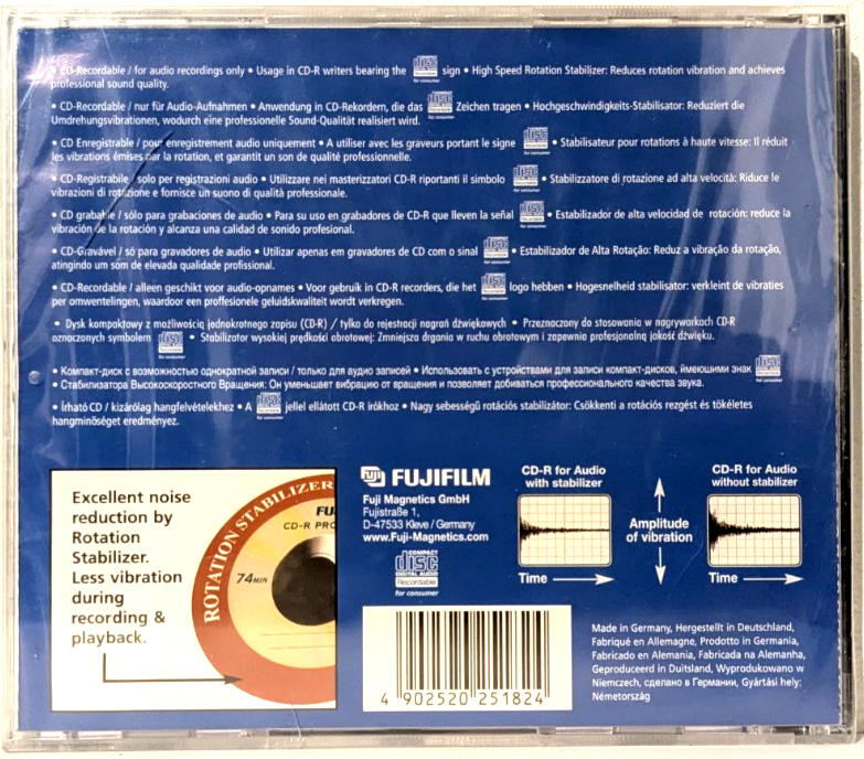 Fuji CD-R Pro 74 - CDR Audio Blank Recordable Disc - New & Sealed | eBay