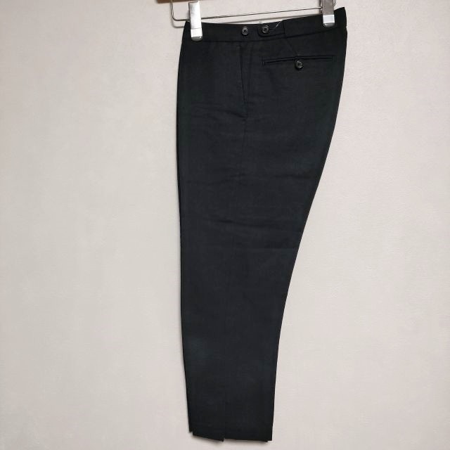 MARGARET HOWELL 578-143401 Linen cotton center press slacks Pants Navy ...