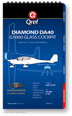 Diamond Star DA40 G1000 Quick Reference Aircraft Checklist Book by Qref ...