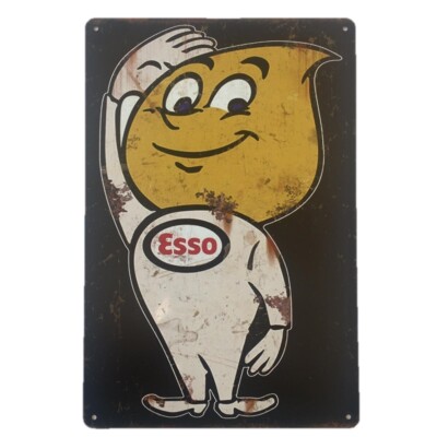 Esso Boy Mr Drip Tin Sign 30x20cm - Petrol Oil Man Cave | eBay Australia