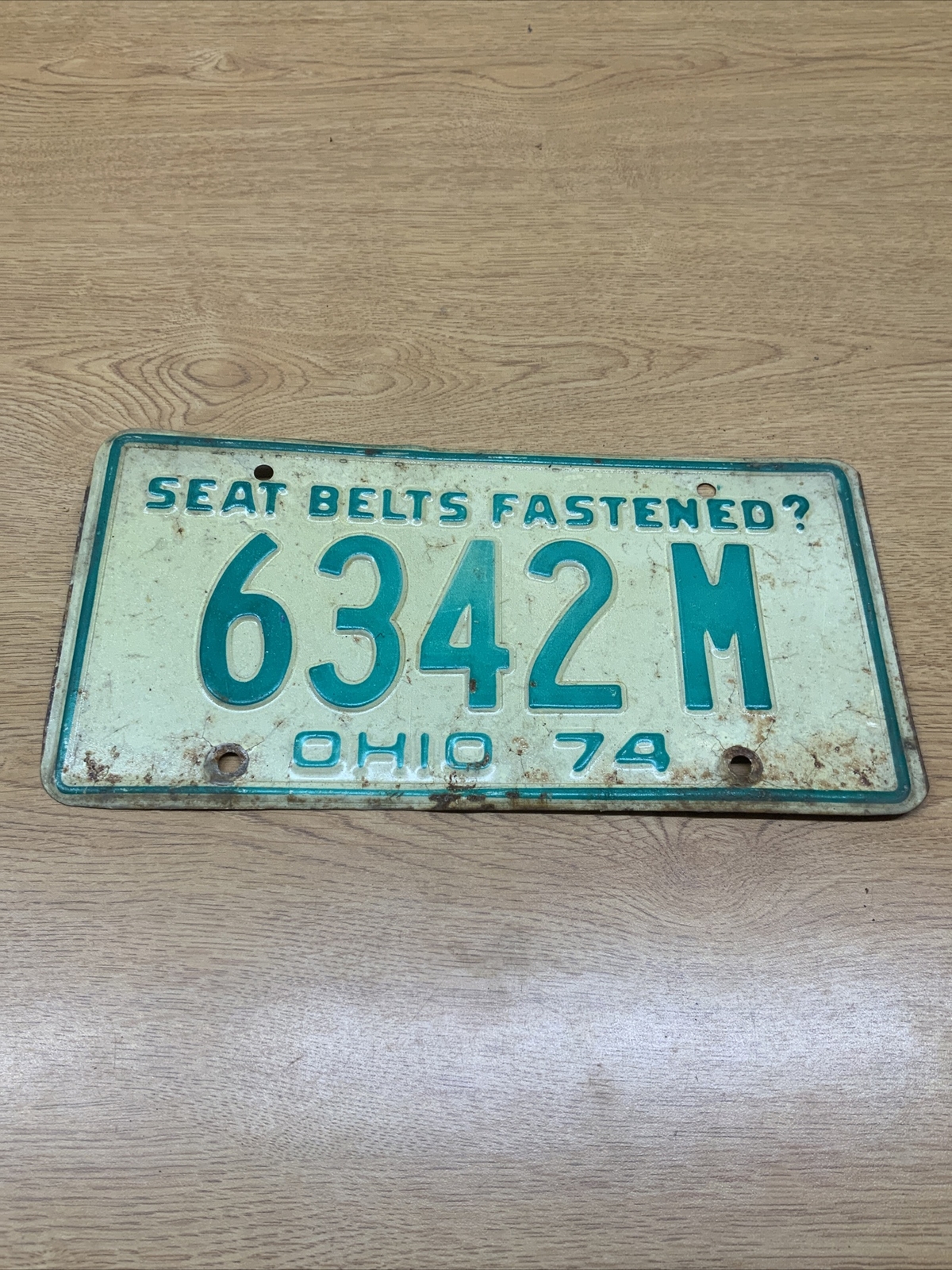 VINTAGE ORIGINAL METAL EMBOSSED OHIO LICENSE PLATE 1974 | eBay
