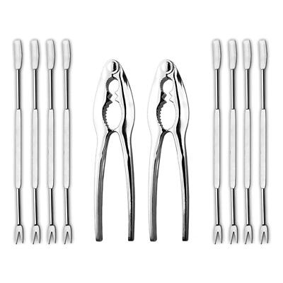 10 Pcs Seafood Tools Set Stainless Steel Crab Leg Crackers Lobster ...