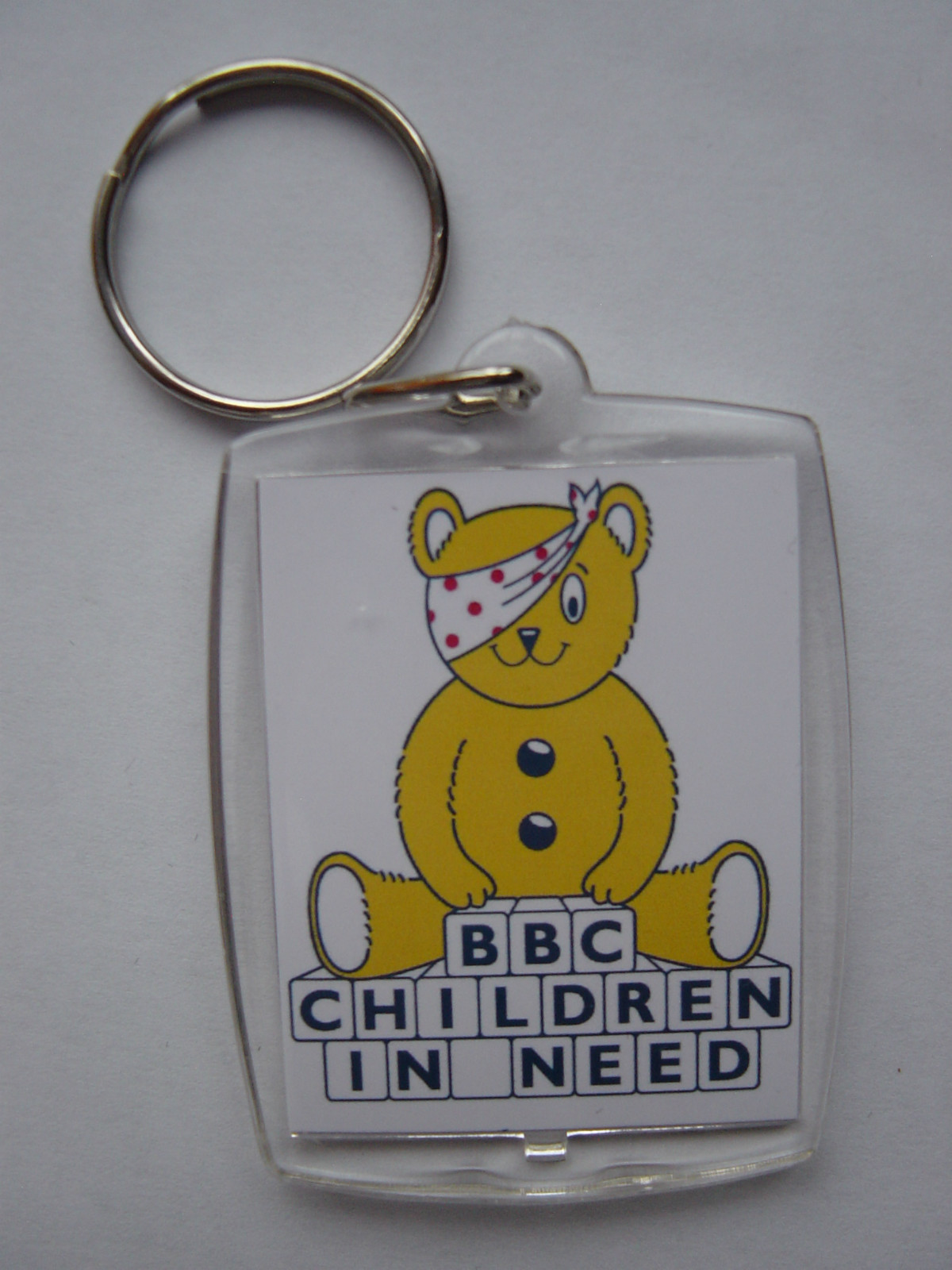 Children in Need, Pudsey Bear, Terry Wogan, Photo Keyring / bag tag ...