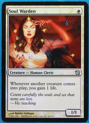 Soul Warden FOIL 9th Edition HEAVILY PLD White Uncommon CARD (463228 ...