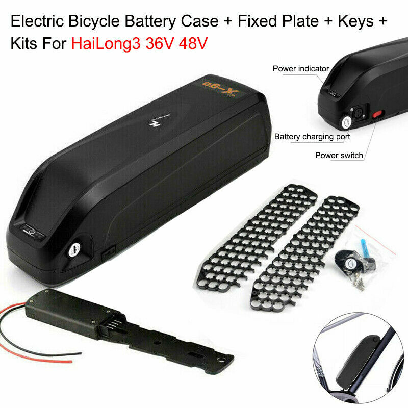 Electric Bicycle Battery Case + Fixed Plate + Keys + Kits For HaiLong ...