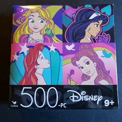 Disney Puzzle 500 Pieces Princess Belle Jasmine Ariel Rapunzel ...