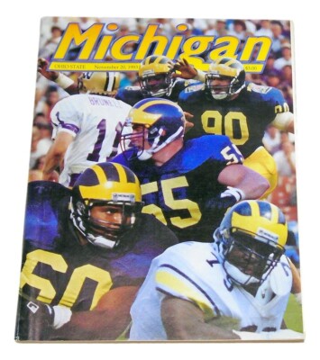 1993 Michigan v Ohio State Football Program 11/20 The Big House ...