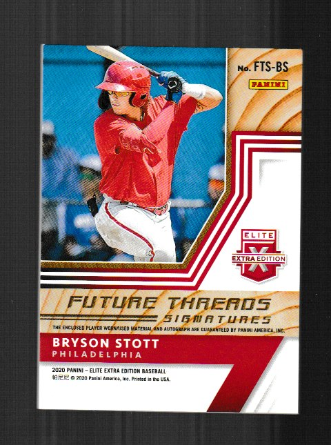 2020 ELITE EXTRA EDITION FUTURE THREADS SIGNATURES "GOLD" BRYSON STOTT ...