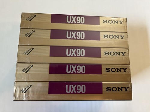 5 Pack Sony UX 90 Type II High Bias Blank Audio Cassette Tape 90 ...
