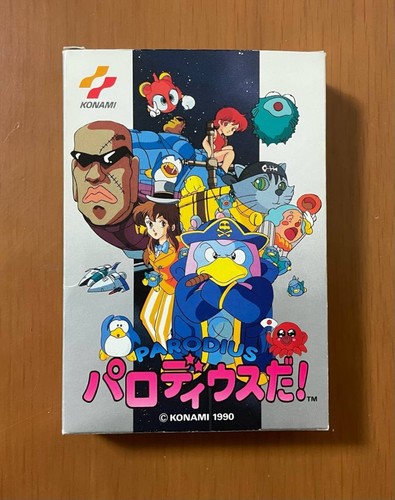 Konami It'S Parodius Box And Manual Postcard Included Famicom Software ...