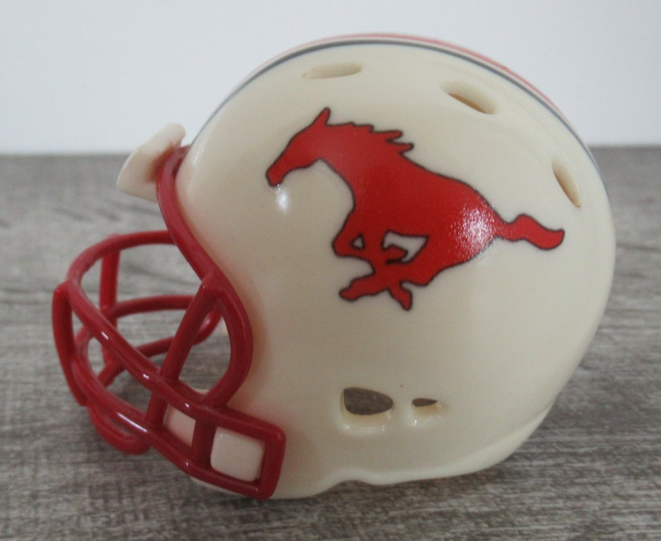 SMU Mustangs Custom Riddell Pocket Pro Football Helmet Revolution NCAA ...