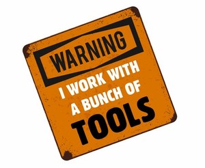 Funny I WORK WITH A BUNCH OF TOOLS Tool Box / Chest Vinyl Car sticker ...