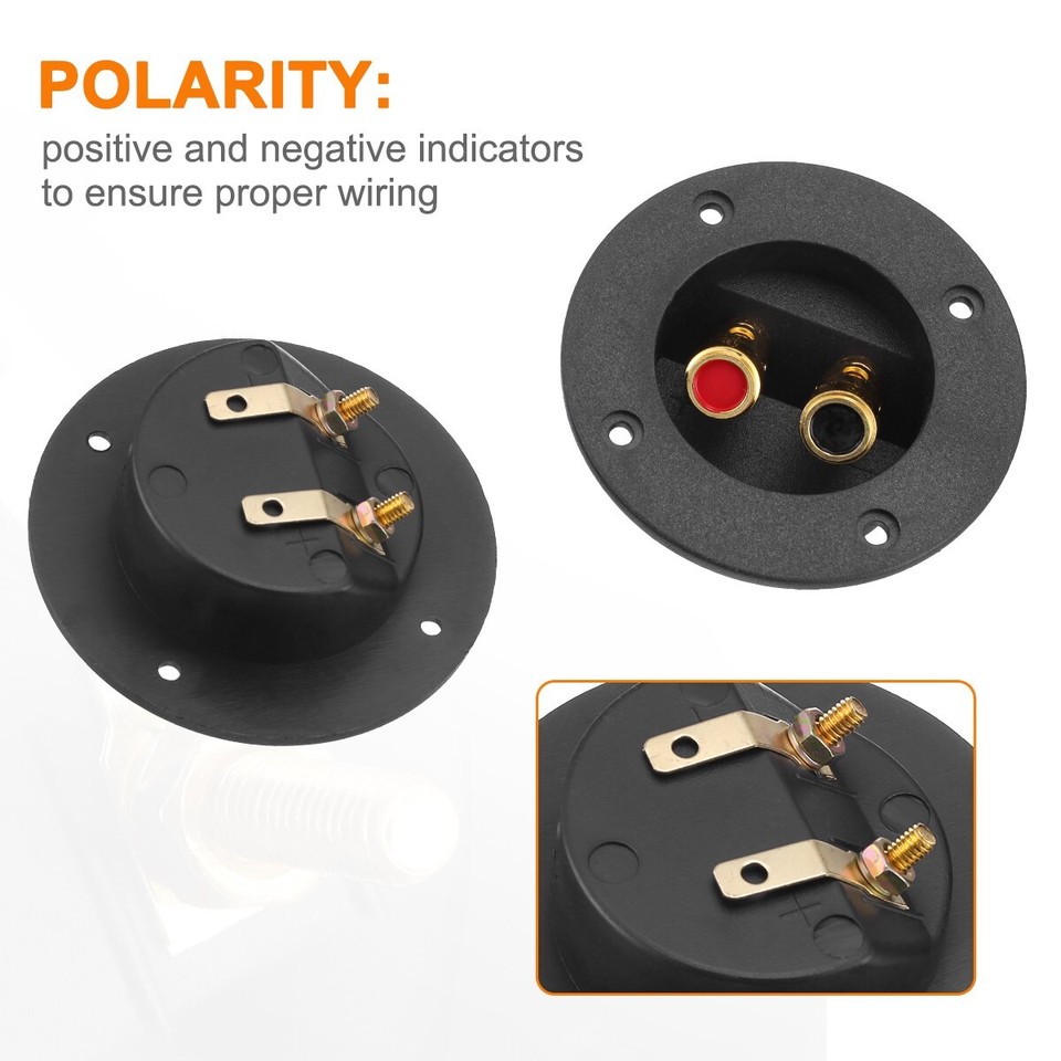 2Pcs Speaker Box Terminal Round Spring Cup Connector Subwoofer ...