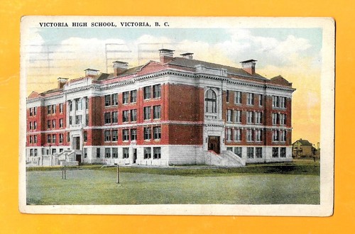 CANADA VINTAGE POSTCARD USED 1923 VICTORIA HIGH SCHOOL- VICTORIA B.C | eBay