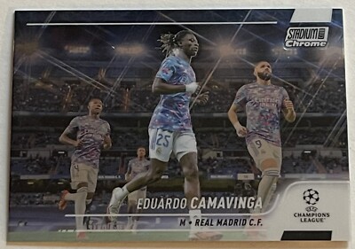 2021-22 Stadium Club Chrome UEFA Base #89 Eduardo Camavinga - Real ...