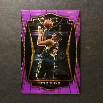 Myles Turner 2020-21 Select Premier FOTL Neon Purple Pulsar Prizm 1/5 ...