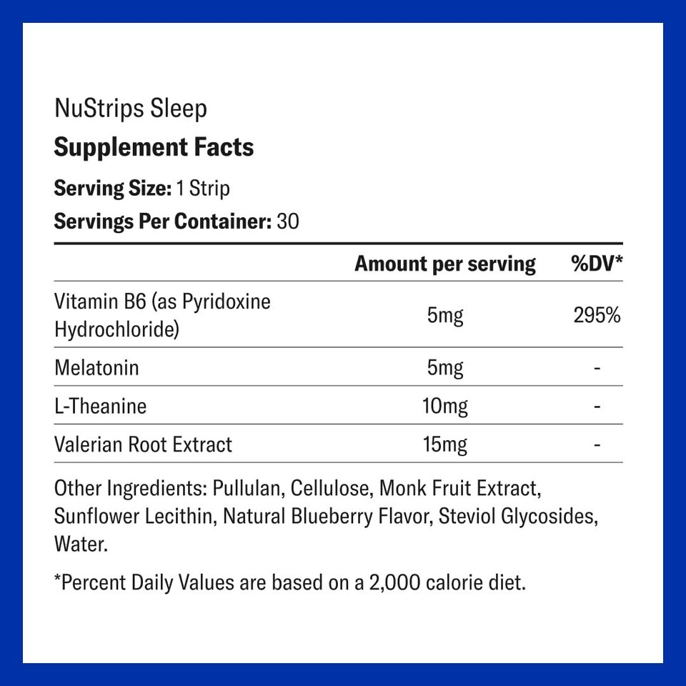 NuStrips Sleep in a Strip™ | Oral Sleep Strips with 5mg Melatonin ...