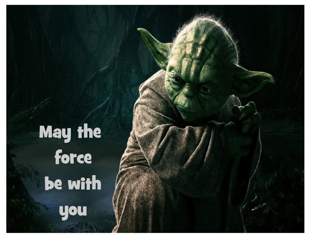 Star Wars - Yoda - May the force be with you - iron on transfer 8x11 | eBay