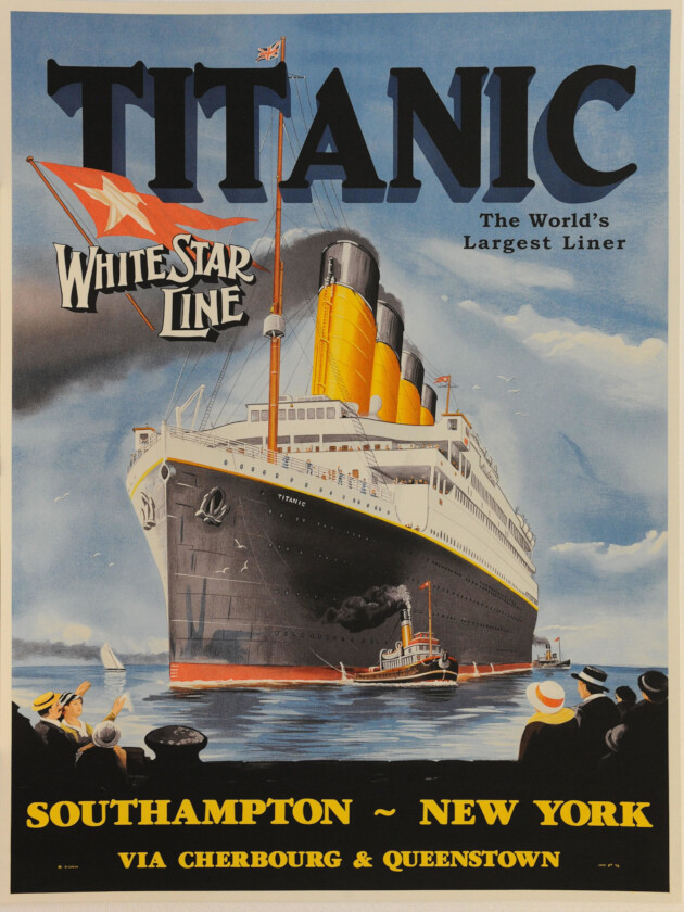 Set of Vintage White Star Line Advert Wall Art Poster Print Canvas or ...