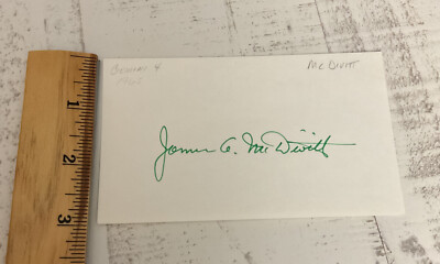 Autograph JIM MCDEVITT INDEX CARD/ ASTRONAUT, APOLLO 9, GEMINI 4 ...